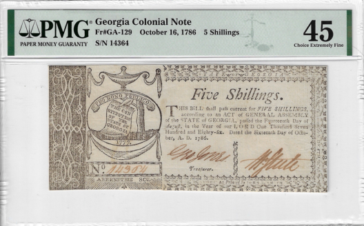 1786 Georgia 5S PMG 1991092-014 • Coin Rarities Online