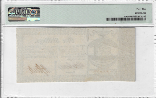 1786 Georgia 5S PMG 1991092-014 • Coin Rarities Online